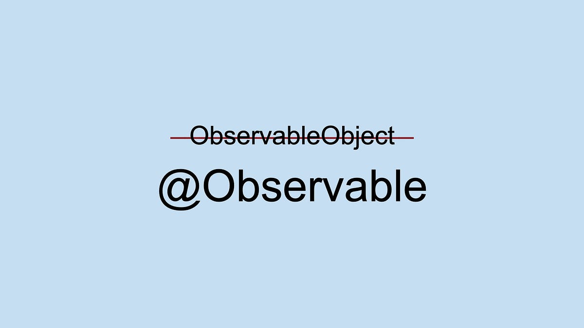 Using Observable” Macro Instead Of Observableobject And Passing