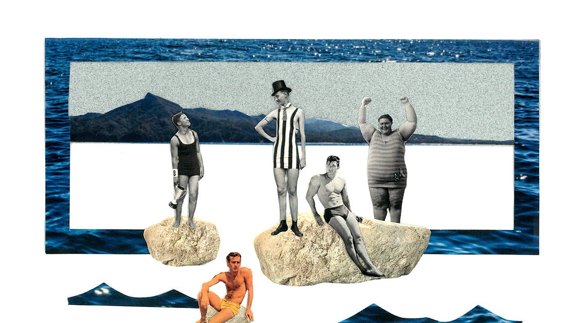 Bathing Suits for Big Boys. From man boobs and beer guts to being… | by Brian VanHooker | MEL ...