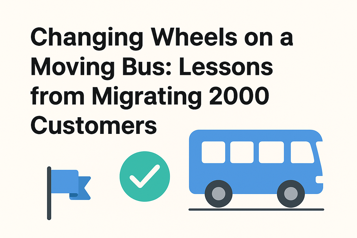 Changing Wheels on a Moving Bus: Lessons from Migrating 2000 Customers ...
