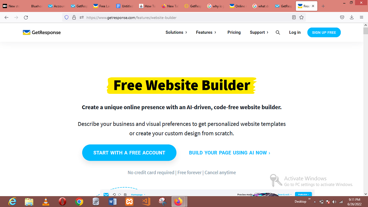 How create a professional looking website with Getresponse without ...