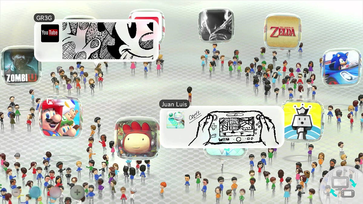 Sunday in the Plaza with Mii. The Miis nod their little heads at each ...