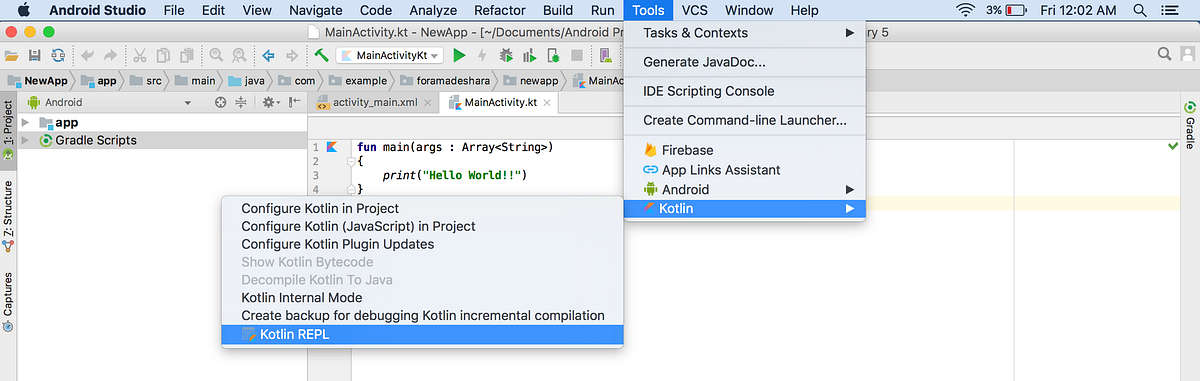 REPL in Kotlin. Kotlin REPL stands for Read- Eval… | by Foram Adeshara | AndroidPub | Medium