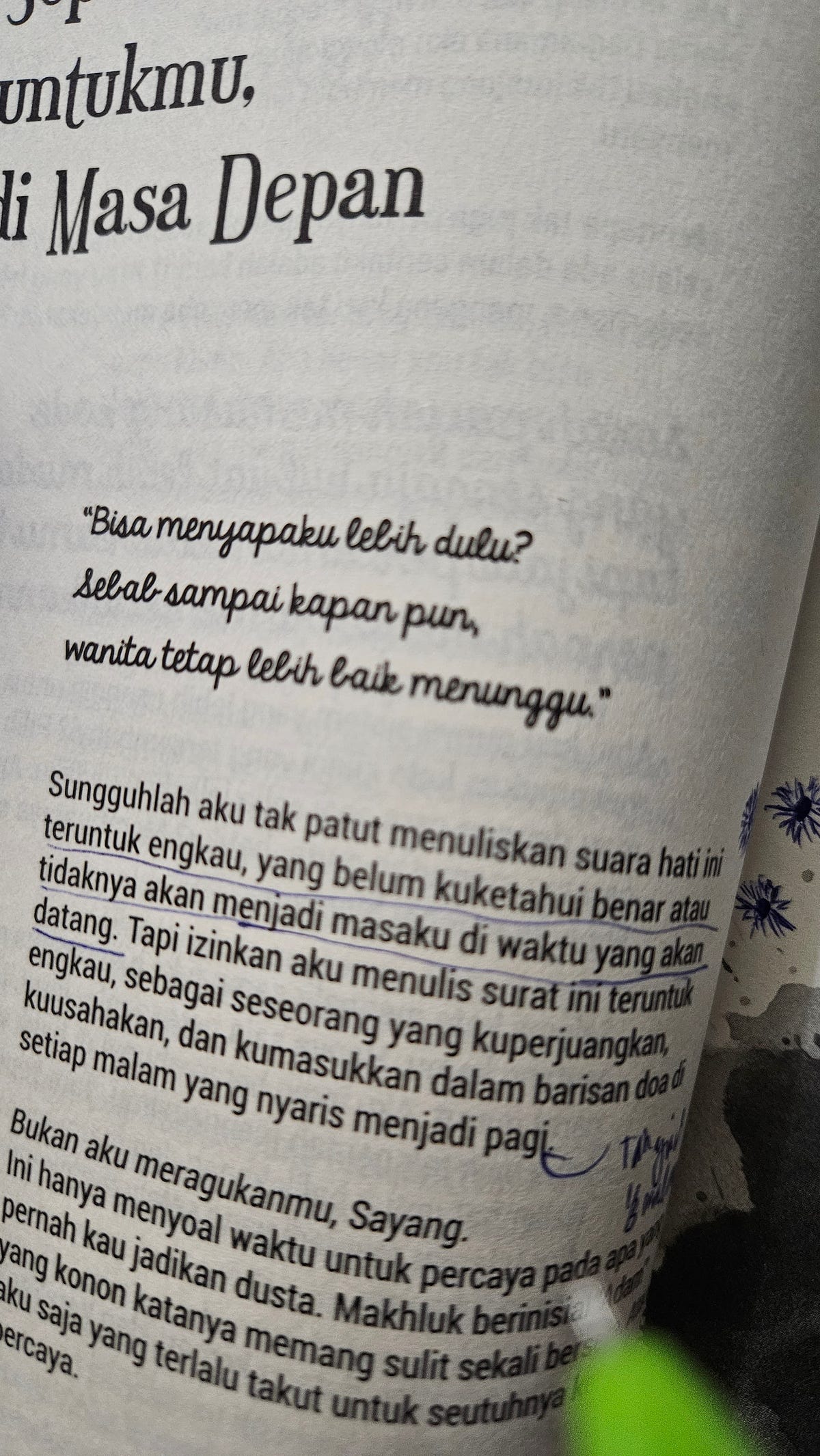 Seberapa keraspun aku berusaha mendekatkan dia padaku Jika dia bukan orangnya, maka bagaimanapun ...