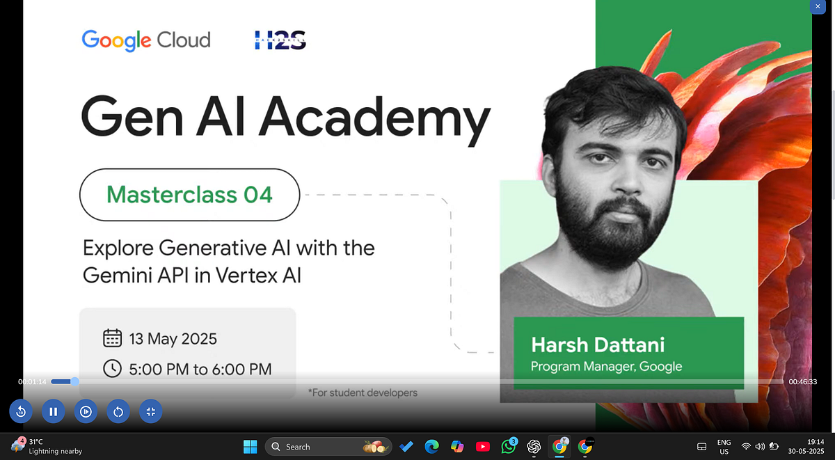 Supercharging My GenAI Journey: Exploring Gemini API in Vertex AI Subtitle: Unlocking Real-World ...
