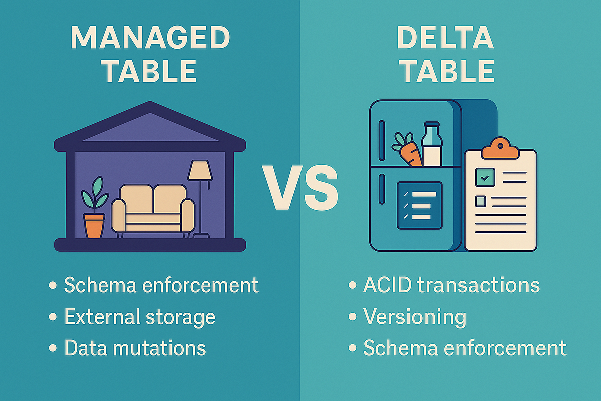 Delta Table vs Managed Table: Know the Right Tool Before You Build | by ...