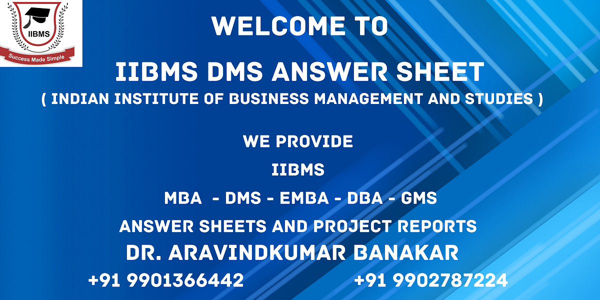 IIBMS Answer Sheets. We are the best source in India for… | by Shruti ...