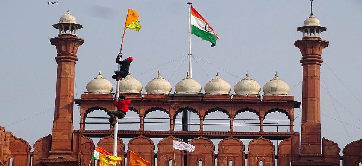 Nishan Sahib — Flag of the Khalsa — Over India’s Red Fort on Republic ...