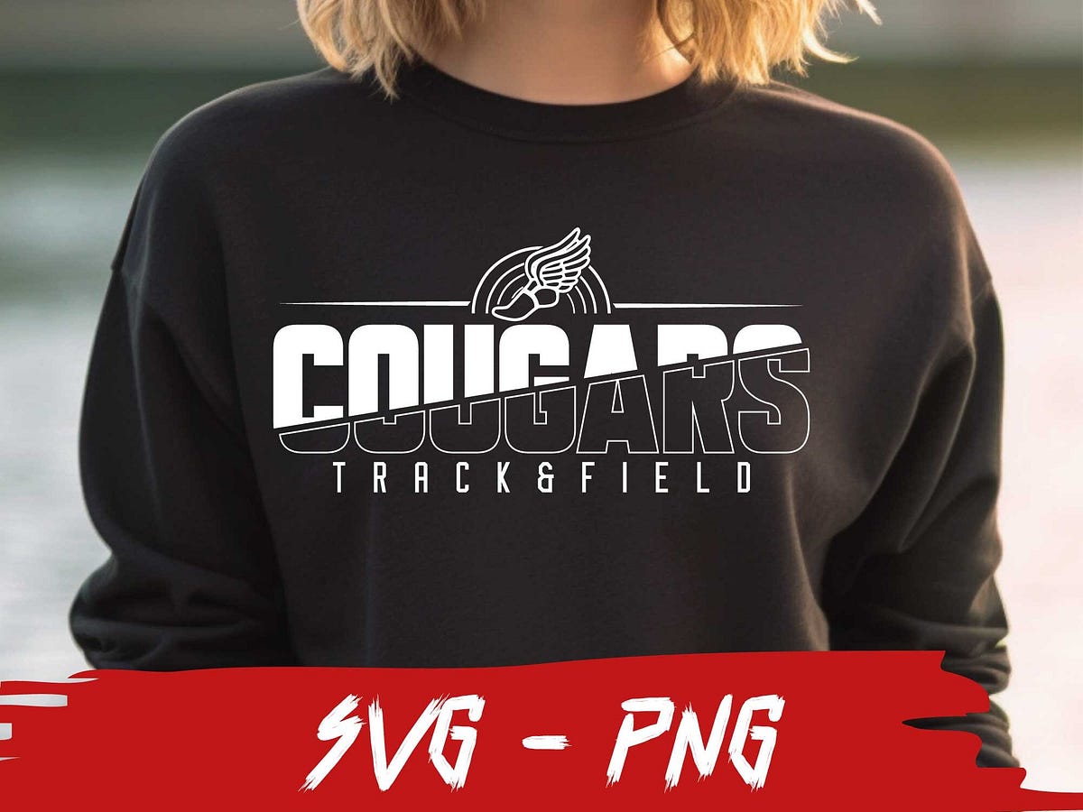 Cougars Track and Field SVG and PNG File, Mascot Png File, School Team ...