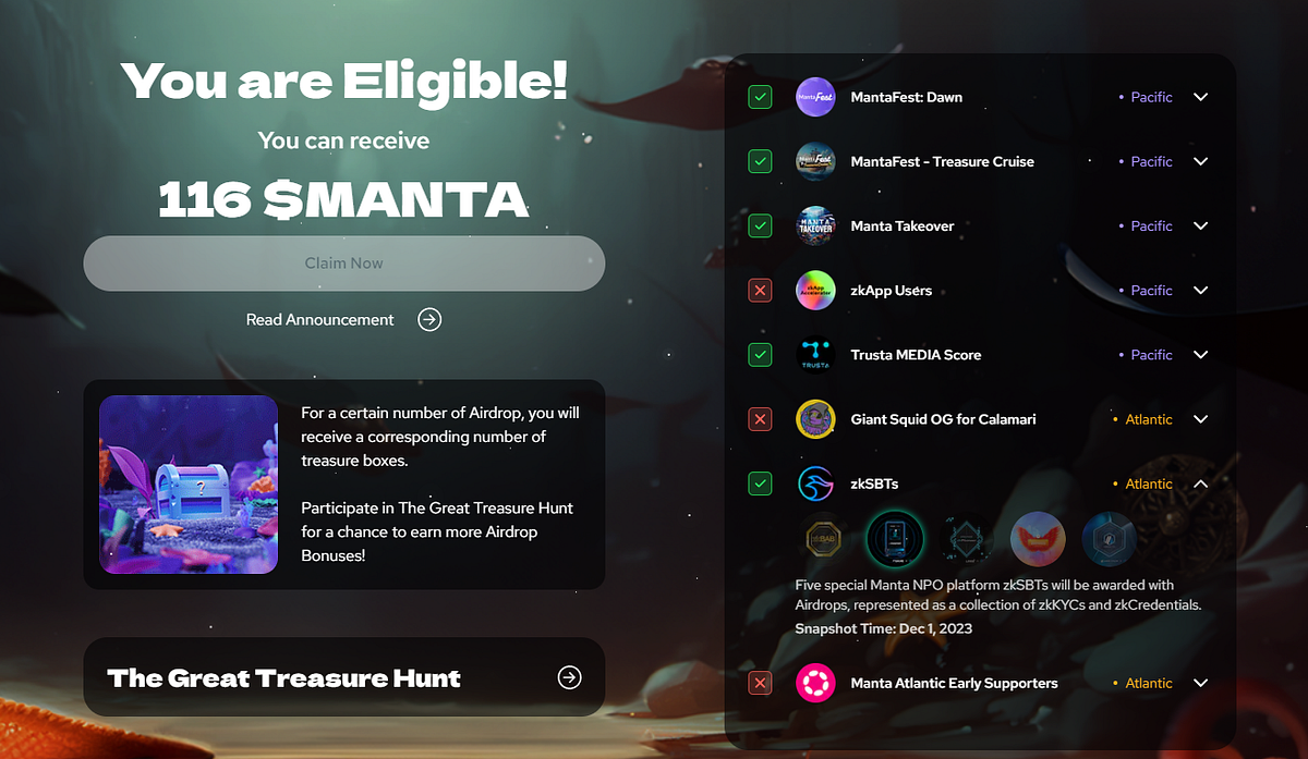 Manta Token and NFT Rewards Claim Guide — Don’t Forget About This One ...