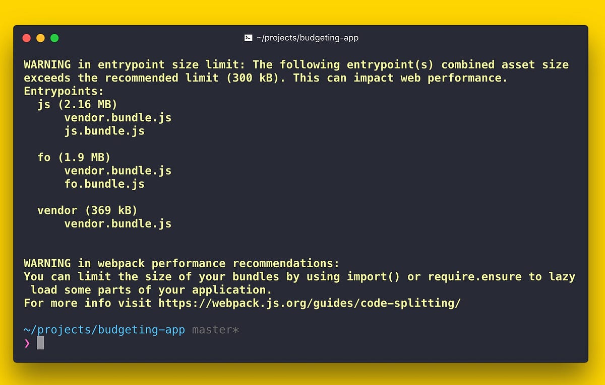 Webpack Performance Budgets. Webpack 2.2 RC includes support for… | by ... Webpack Performance Budgets. Webpack 2.2 RC includes support for… | by ...