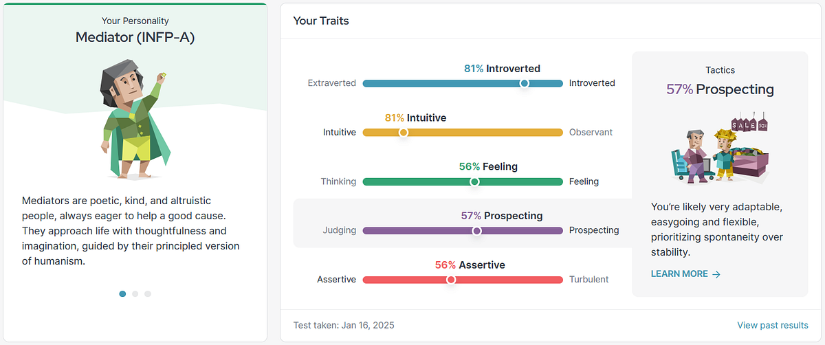 Discovering My Personality Type: (INFP-A) Mediator | by hal | Medium