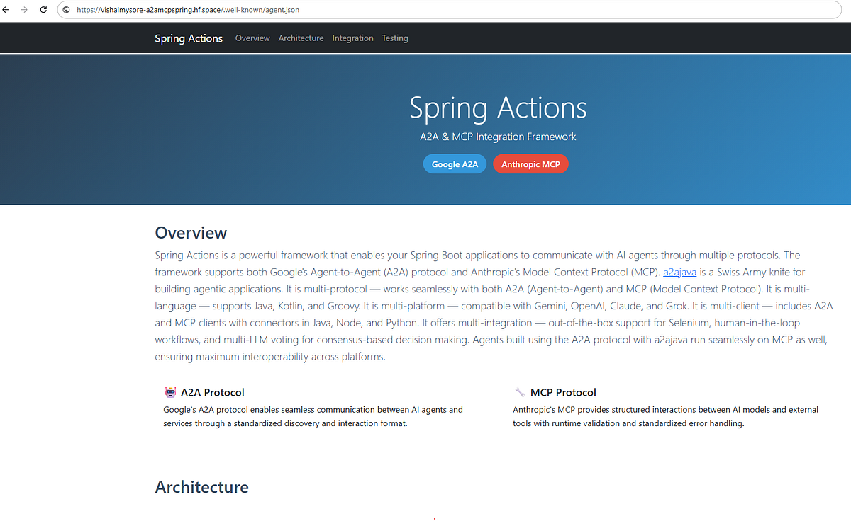 MCP Inspector For A2A Server. The a2ajava framework supports building ...