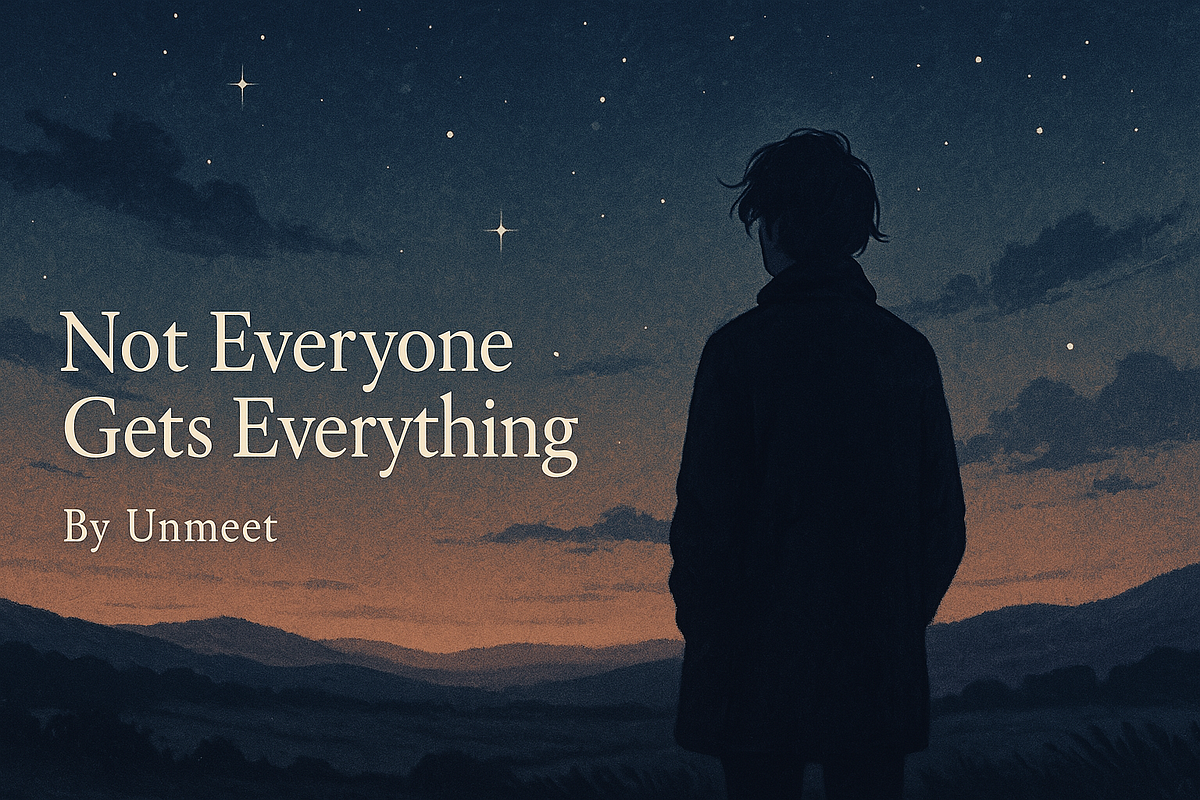 Not Everyone Gets Everything. [By Unmeet] | by Unmeet | Apr, 2025 | Medium