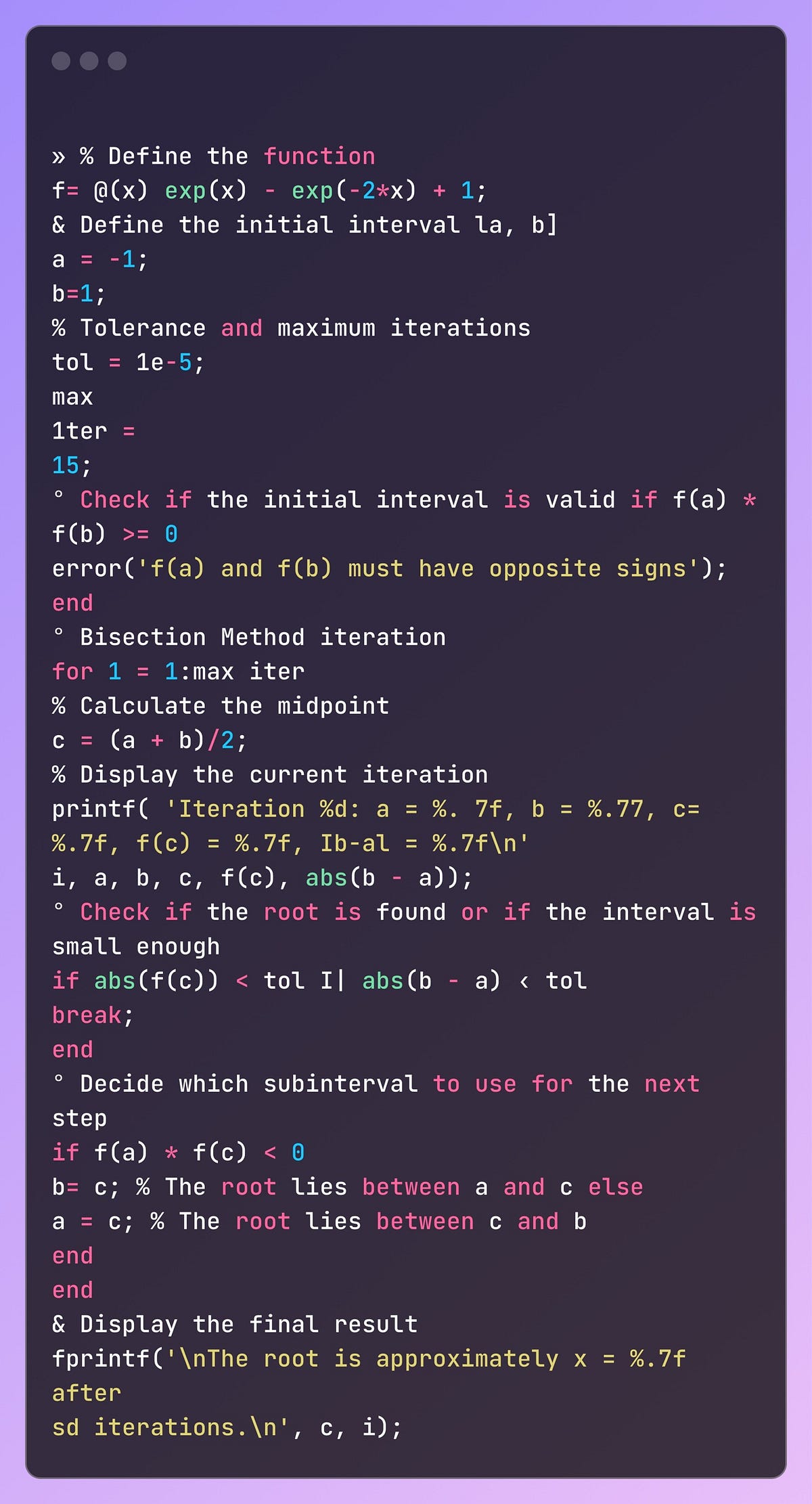 Root-Finding Techniques in MATLAB: Newton Raphson, Secant and Bisection ...