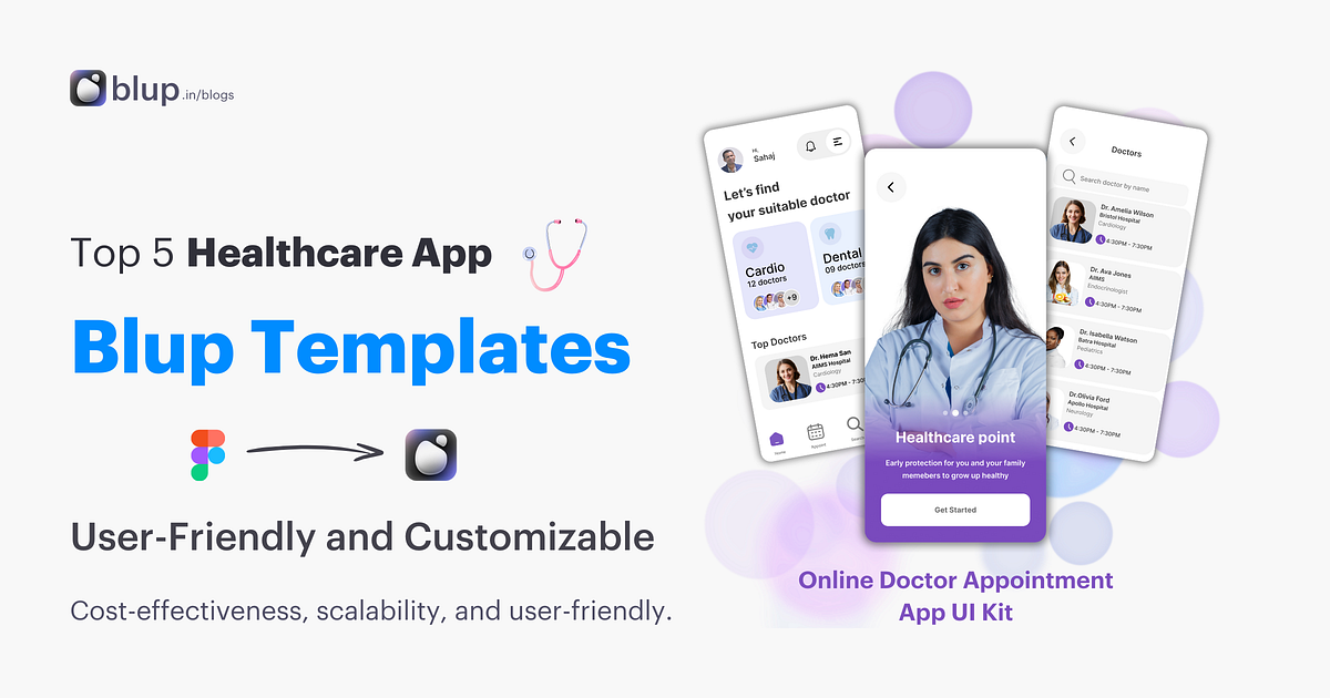 Top 5 Healthcare App Blup Templates: Transforming Healthcare with Ease ...