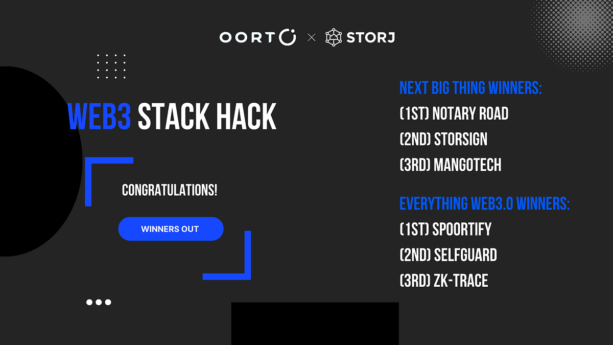Oort x Storj Hackathon Report. Get to know our Web3 Stack Hack winners | by Oort｜Formerly ...
