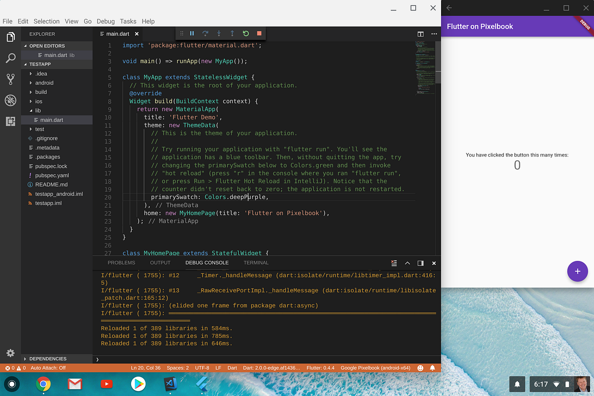 Flutter Development on a Pixelbook | by Tim Sneath | ProAndroidDev