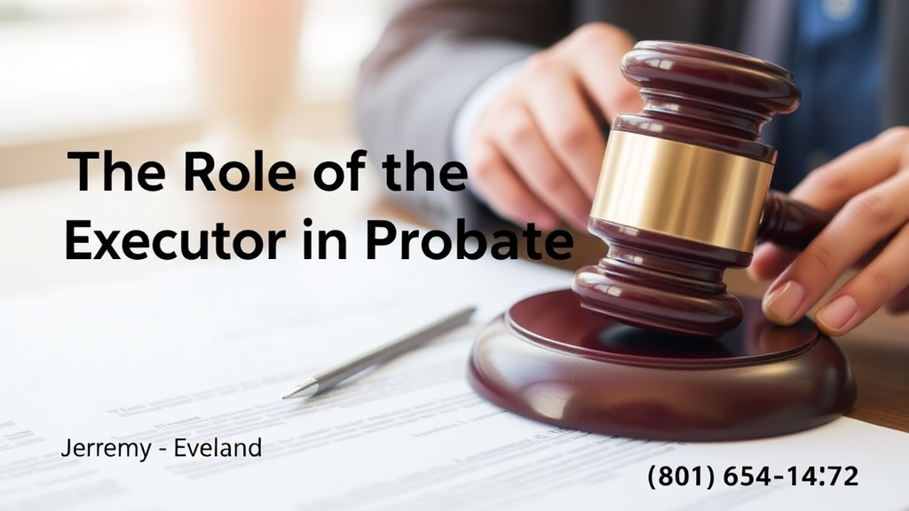 The Role Of The Executor In Probate — Jeremy Eveland (801) 613–1472 ...