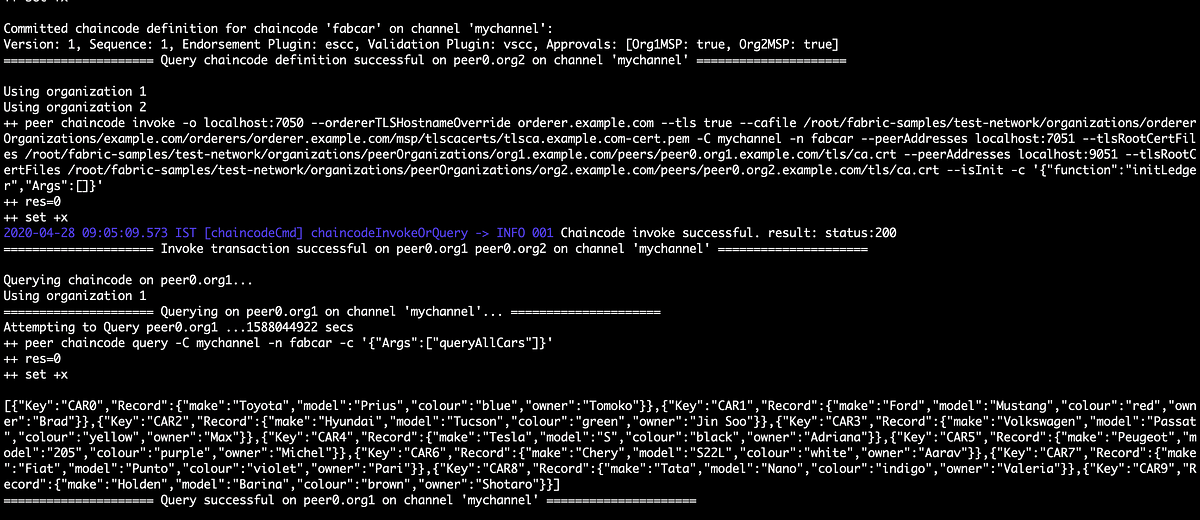 Step by step guide to setup Hyperledger v2.1 Fabcar sample on Ubuntu 18.04 | by Sujith R Pillai ...