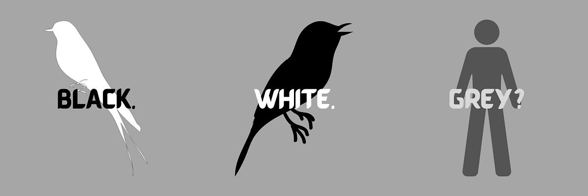 Black. White. Grey. | Medium