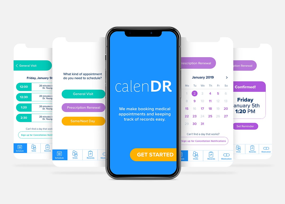 CalenDR: App Case Study. Creating a health services app | by Sarah ...