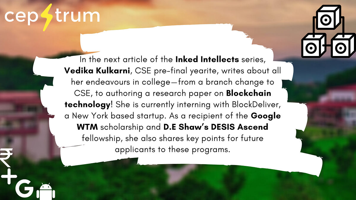 UG Researcher’s memoir— Vedika Kulkarni | by Cepstrum | Inked Intellects | Medium