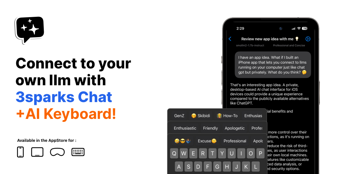 Take Your LLM Anywhere: The 3Sparks Keyboard Lets You Customize Text in ...