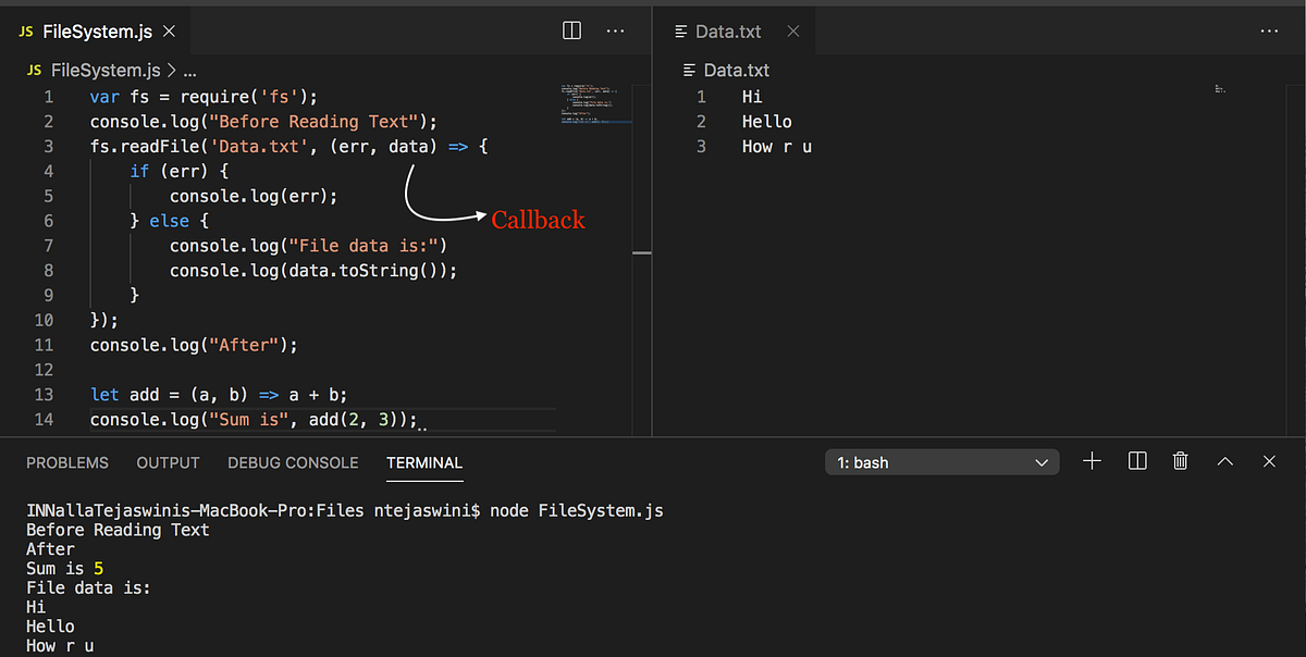 Node.js — Callbacks. In the previous blog, we have seen that… | by ...