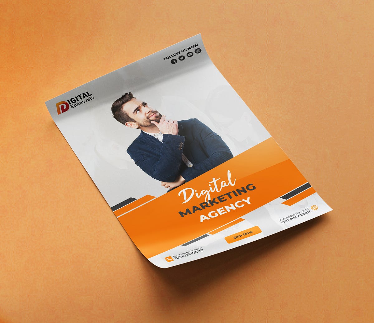 Freelance Digital Marketing Flyer Mockup PSD Free | by Digital Edit ...