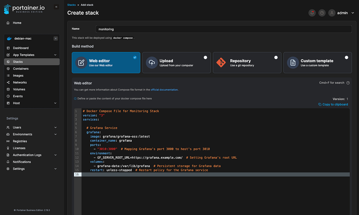 Managing Your Docker Compose Configurations with Portainer | by Nikhil Patil | Medium