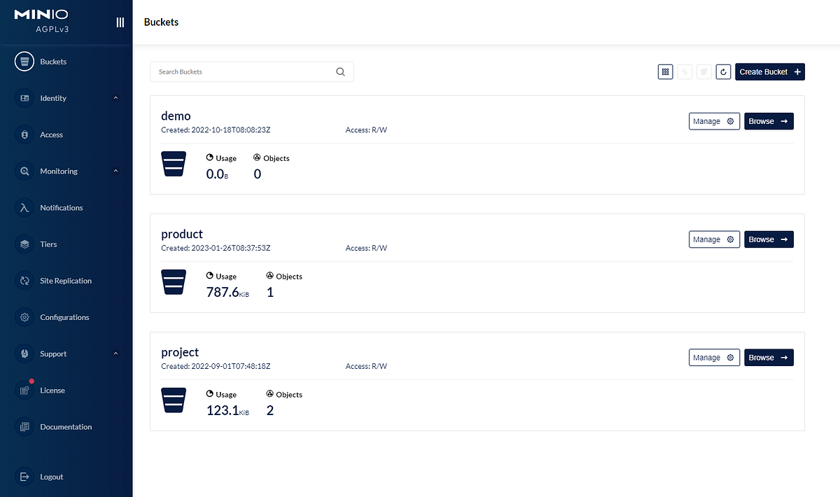 การทำ MiniO on Docker. Minio เป็นโซลูชันที่ดี… | by Pawin | Medium