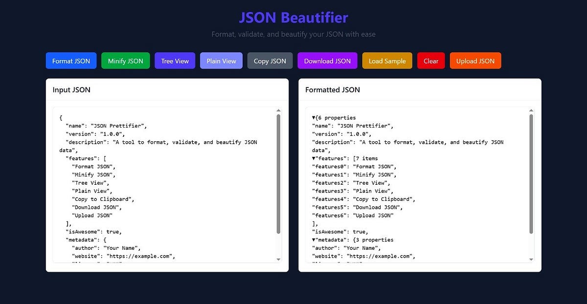 How We Built JSONAlign: A Clean, Fast, and Modern JSON Beautifier for Developers | by ...