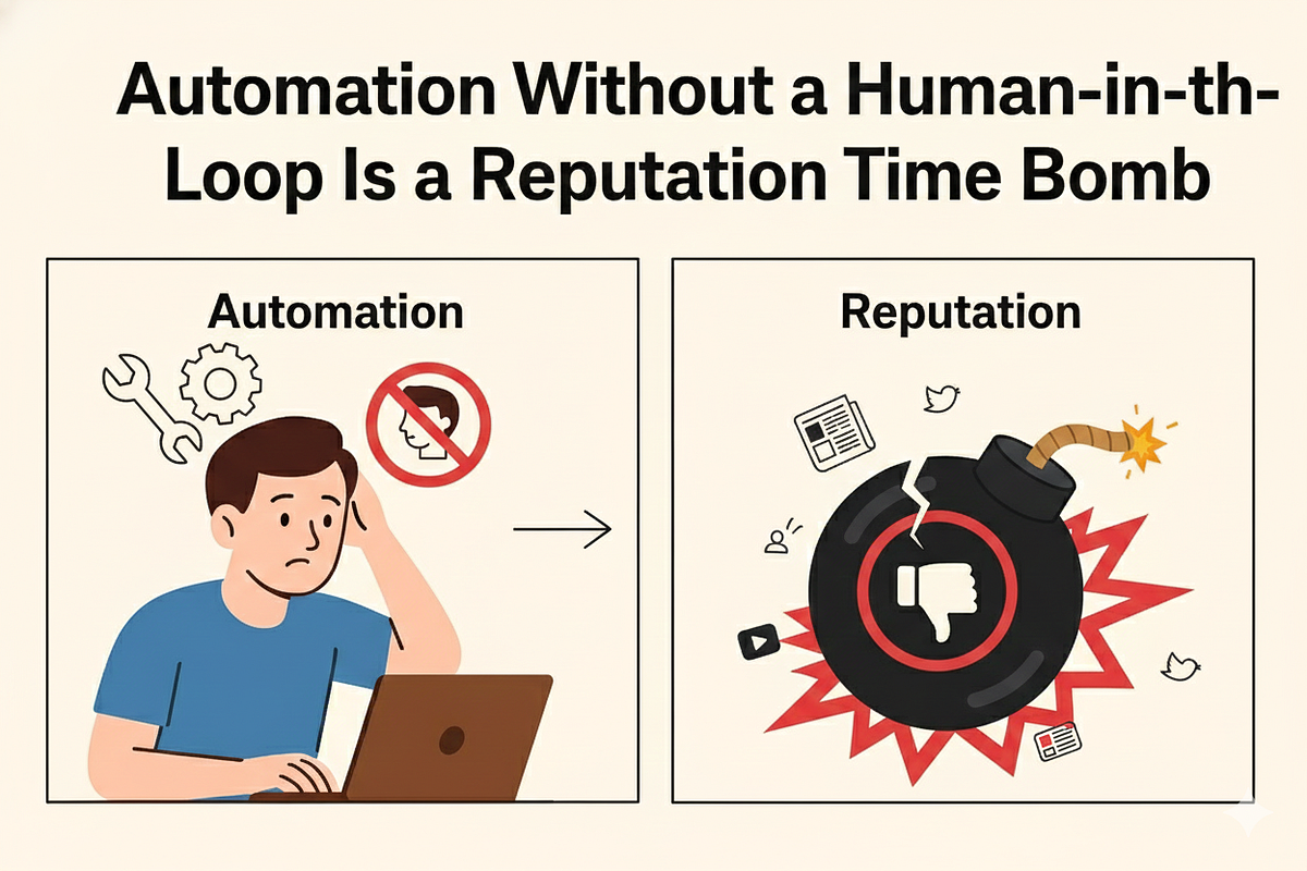 Automation Without a Human-in-the-Loop Is a Reputation Time Bomb | by ...