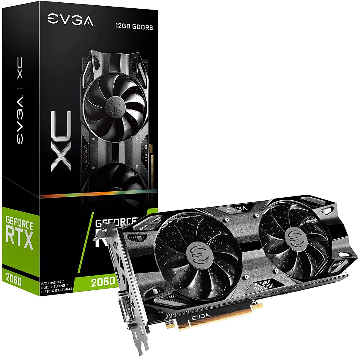 EVGA GeForce RTX 2060 12GB XC Gaming, 12G-P4–2263-KR, 12GB GDDR6,Dual ...