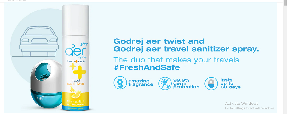 Car Air Freshener & Sanitizer Spray Online | Godrej aer - Digital Media ...