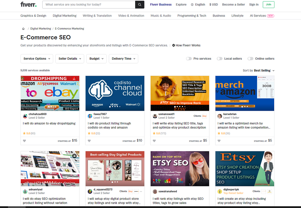 Boost Your Online Sales with E-commerce SEO Experts on Fiverr: Why ...
