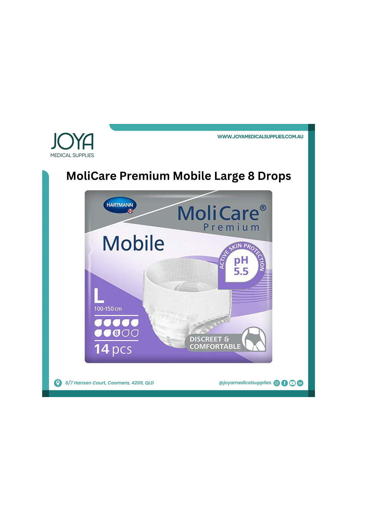 Buy MoliCare Premium Mobile Large 8 Drops in Australia — Joya Medical Supplies - Joya Medical ...