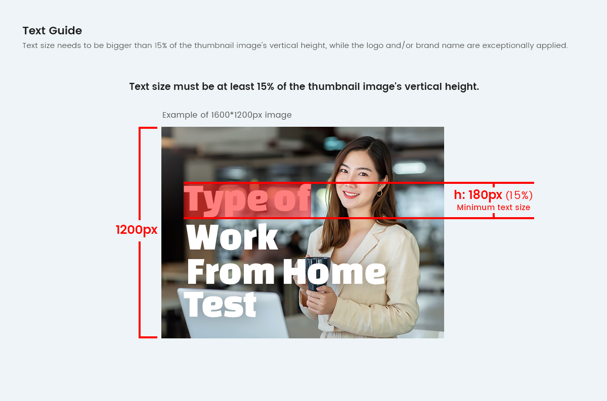 [Guideline Update] Text size in the thumbnail image must be at least 15 ...