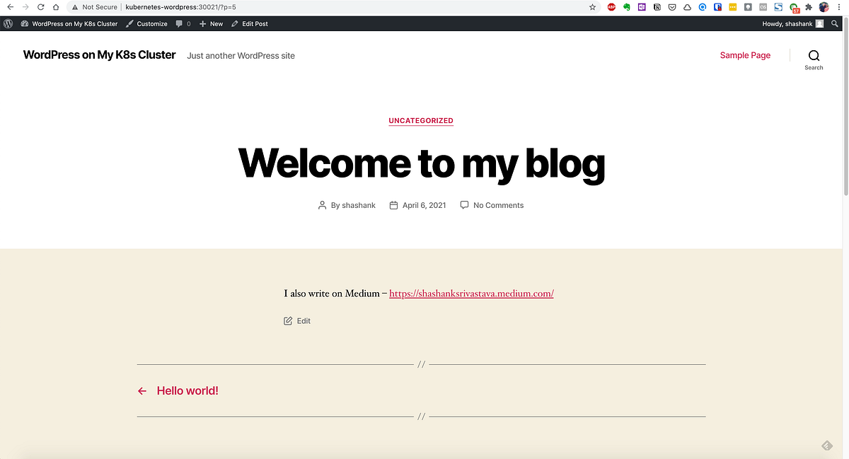 Deploy Wordpress Blog With Mysql On Bare Metal Kubernetes Gopensource 8481