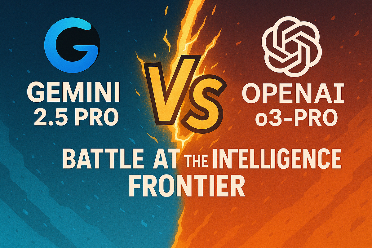 Gemini 2.5 Pro vs. OpenAI o3-Pro: Battle at the Intelligence Frontier | by @pramodchandrayan ...