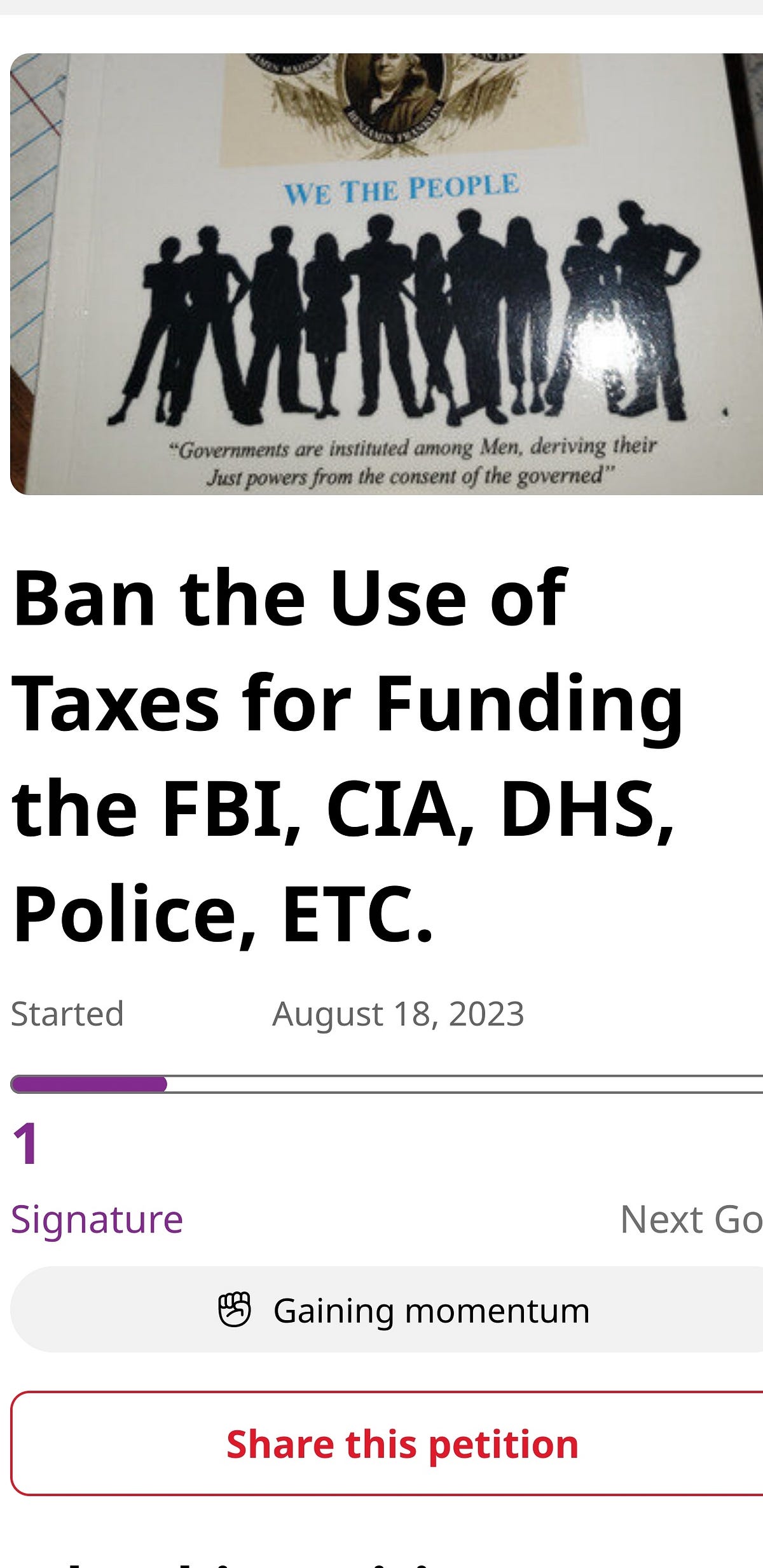 Ban the use of Taxes on FBI, CIA, DHS, ETC. | by Fiend's Sanctuary ™️©️ ...