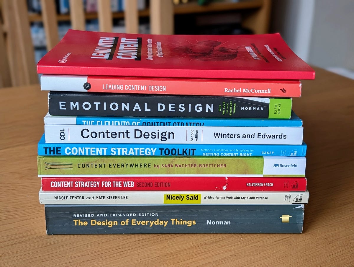 10 books every content designer should read | by Andrew Tipp | Bootcamp ...