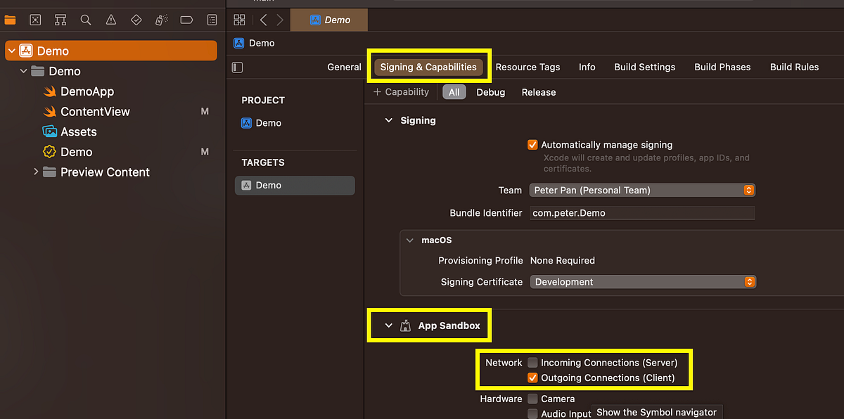 macOS App 的網路連線問題. 最近開發 macOS App 時發現無法串接網路上的 API… | by 彼得潘的 iOS App Neverland | 彼得潘的 Swift iOS ...