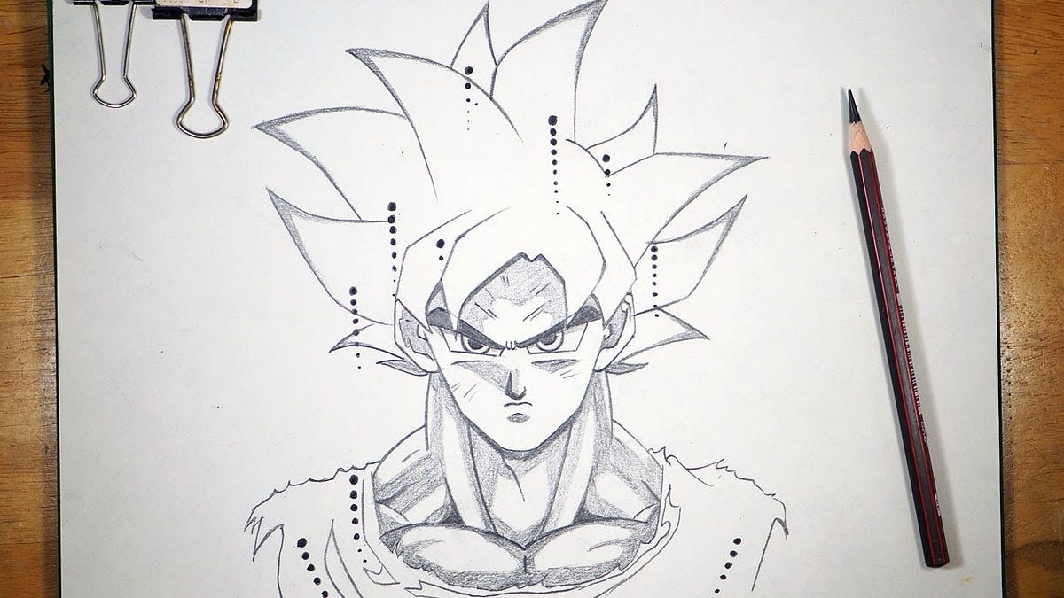 How To Draw Goku Ultra Instinct Easy Step By Step Tutorial - Anime ...