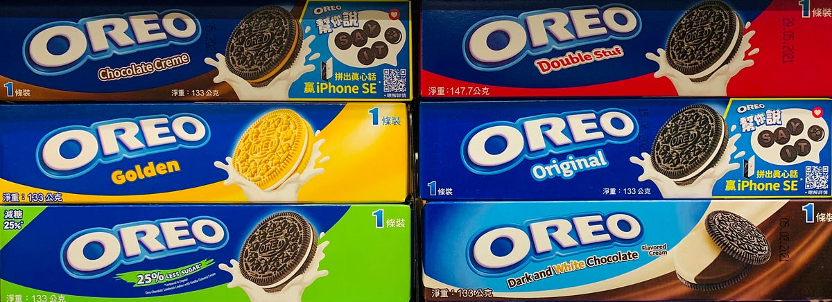 明明都是Oreo是有差膩？ 五款白色夾心口味大比拼. 相信大家對於Oreo一定不陌生吧？無論是在超商、超市、雜貨店，甚至是麥當勞賣的冰 ...