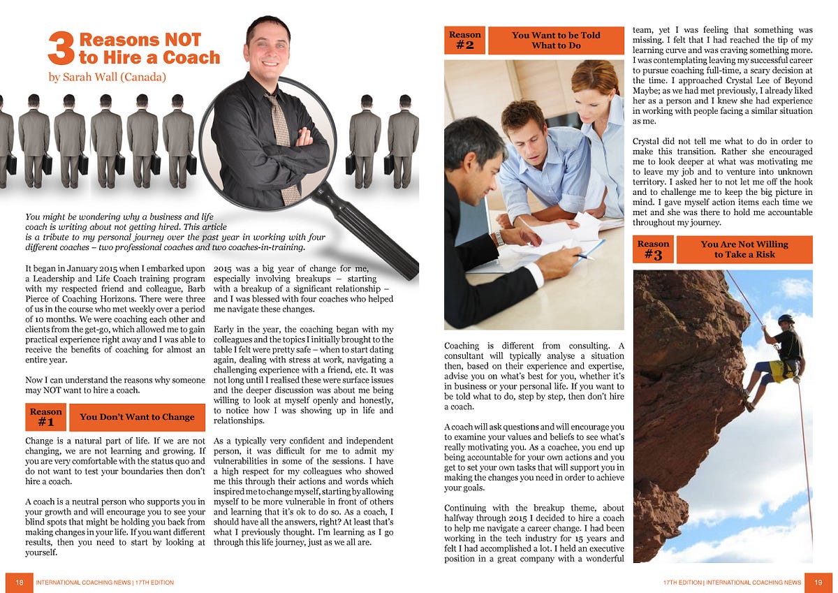 3 Reasons NOT to Hire a Coach. You might be wondering why a business ...