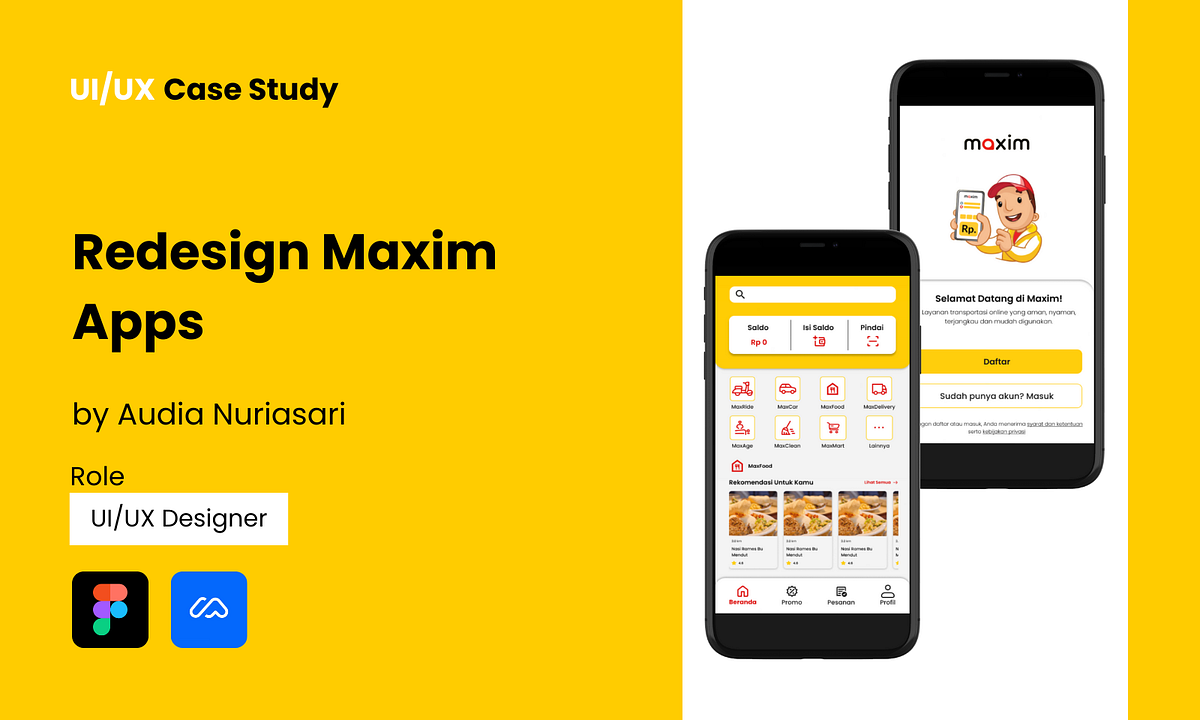 UI/UX Case Study: Redesign Maxim Apps | by Audia Nuriasari | Medium