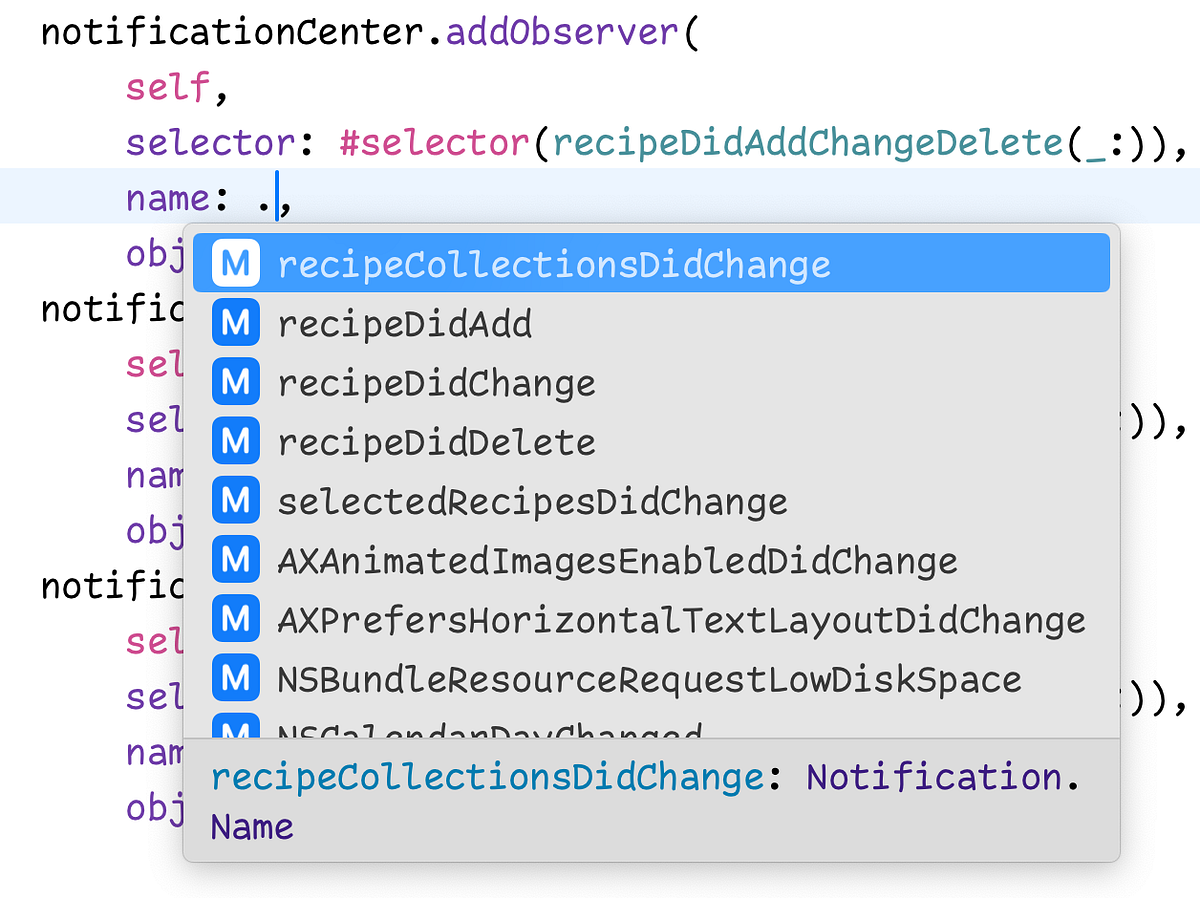 用 extension & enum 定義 Notification 的名稱和 userInfo 的 key | by 彼得潘的 iOS App Neverland | 彼得潘的 Swift ...