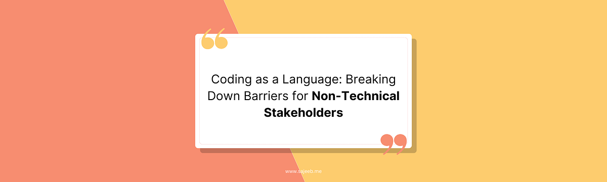 Coding as a Language: Breaking Down Barriers for Non-Technical ...