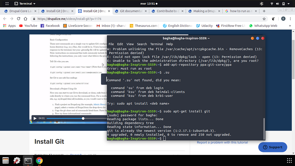 Completing the Git Basics section of Drupal Ladder! | by Bagha Charuduth | Medium